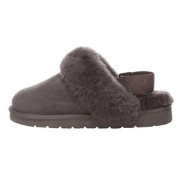EVER AU Frauen Pelikan abnehmbarer Riemen Slingback Hausschuhe - Schokolade