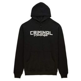Criminal Damage Krimineller Schaden Zitronenm&auml;nner Schwarzer Hoodie