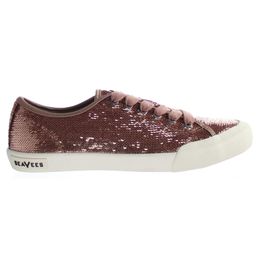 SeaVees Monterey Rose Gold gewebte Pailletten Cambria Sneaker Pink Womens Schuhe