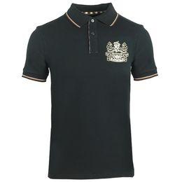 Aquascutum Aldis Crest Schwarzes Poloshirt