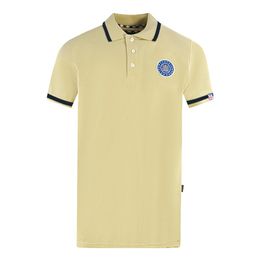 Aquascutum London Gesticktes Abzeichen Beige Polo-Shirt