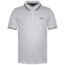 Ben Sherman Wide Twin Specped Mens Grey Polo -Hemd