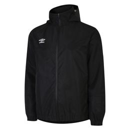 Umbro - "Total" Jacke, wasserfest f&uuml;r Herren - Training (Schwarz/Wei&szlig;)