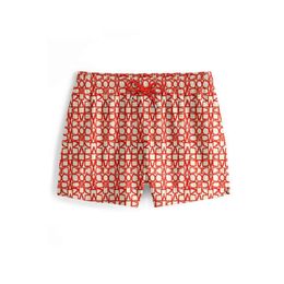 "Red Geometric" Badeshorts
