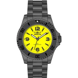 Invicta Specialty 69718 Herren Uhr - Quartz Bewegung - Edelstahl mit Gelbem Zifferblatt - 40 mm