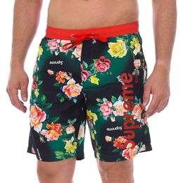 Supreme Boxer-Badeanzug mit Rosendruck