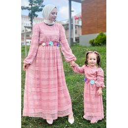 Spitzen Mutter Kleid Rosa