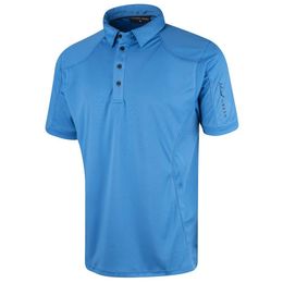 Island Green - Poloshirt Abgesteppt f&uuml;r Herren - Emblem (Himmelsblau)
