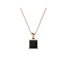 Einfacher quadratischer Anh&auml;nger - Rose Gold und Schwarz