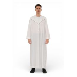 Herren Eid Wei&szlig;e marokkanische Thobe Robe Djellaba Ramadan Eid Jubba- HM10
