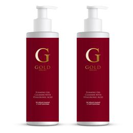 Goldserum Sch&auml;umender Mousse-Reiniger mit Hyalurons&auml;ure 200ml x 2 Duo-Pack