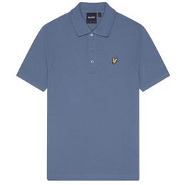 Lyle & Scott Lyle & Scott Poloshirt in Nebelblau mit Markenlogo auf der Brust