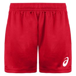 asics Logo Herren schwarz/rote Shorts