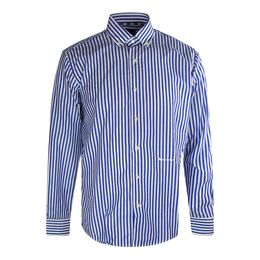 Marineblaues Langarmhemd mit Aquascutum-Markenlogo