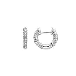 Luxenter Ohrringe aus 925er Sterlingsilber mit Zirkonia, rhodiniert &ndash; Yued