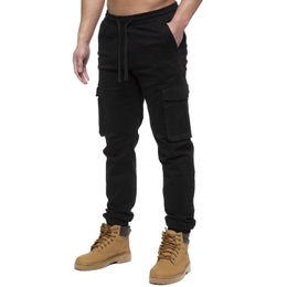 Enzo | Herren Cargo-Jogger-Jeans - Schwarz