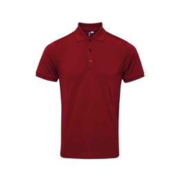 Premier Herren Coolchecker Plus Pique Polo T-Shirt (Burgunderrot)