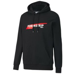 Puma Club Hoodie Herren Black Graphic Logo Jumper 597322 01