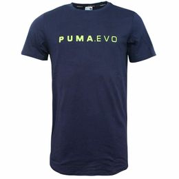 Puma Evo Long Line Trockenzell Kurzarm Navy Blue Herren T-Shirt 572452 06 DD21
