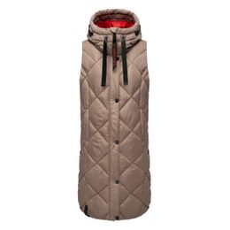 Navahoo Damen Steppweste Schnuckel &ndash; Lang & Stylisch mit Kapuze