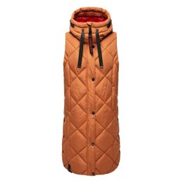 Navahoo Damen Steppweste Schnuckel &ndash; Lang & Stylisch mit Kapuze