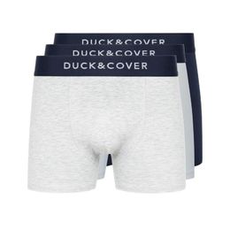 Duck and Cover - "Sagnet" Boxershorts f&uuml;r Herren(3er-Pack) (Blau/Wei&szlig;/Grau)