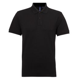 Asquith & Fox Herren Kurzarm Performance Blend Polo Shirt (Schwarz)