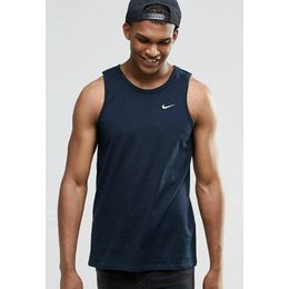 Nike Gestickter Swoosh Herren Sportweste Tank Top in Navy