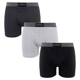 Prince Performance Range 3 Pack schwarze graue Herren Boxer Muxpr061