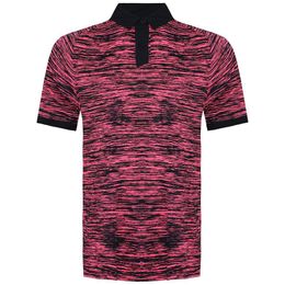 Under Armour Iso-Chill Abe Twist Mens Pink/Schwarzes Golf Polo-Hemd
