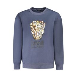 Cavalli Class Blu Polyester Damen Sweatshirt