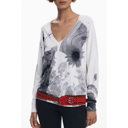 Desigual Wei&szlig;e Viskose Damen-Jersey