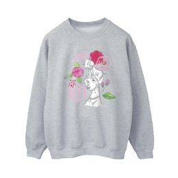 Disney - "101 Dalmatians Flowers" Sweatshirt f&uuml;r Damen (Grau)