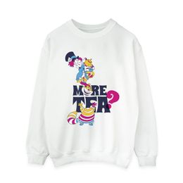 Disney - "Alice In Wonderland More Tea" Sweatshirt f&uuml;r Damen (Wei&szlig;)