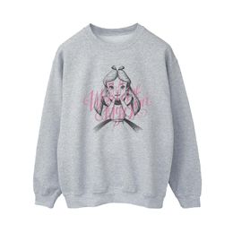 Disney - "Alice In Wonderland In A World Of My Own" Sweatshirt f&uuml;r Damen (Grau)
