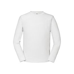 Fruit of the Loom Herren Iconic Premium Langarm T-Shirt (Wei&szlig;)