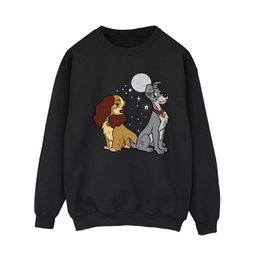 Disney - "Lady And The Tramp" Sweatshirt f&uuml;r Damen (Schwarz)