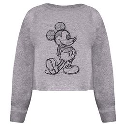 Disney - Kurzes Sweatshirt f&uuml;r Damen (Grau)