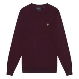 Lyle & Scott Lyle & Scott Rundhalspullover in sattem Burgunderrot