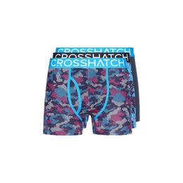 CrossHatch - "Linamo MVE" Boxershorts Offene Fliege f&uuml;r Herren (3er-Pack) (Blau)