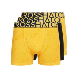 CrossHatch - "Typan" Boxershorts f&uuml;r Herren (3er-Pack) (Gelb)