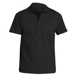 SOLS Herren Prescott Jersey Kurzarm-Poloshirt (Tiefschwarz)