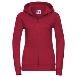 Russel Athletic Russell - "Authentic" Hoodie mit durchgehendem Rei&szlig;verschluss f&uuml;r Damen (Rot)