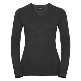 Russel Athletic Russell Collection - Sweatshirt V-Ausschnitt f&uuml;r Damen (Holzkohle-Mergel)