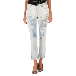 Met Lange Denim-Hose mit geradem Saum 10DB50255 woman