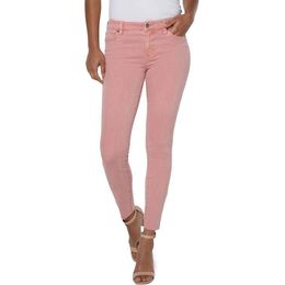 Abby-Jeans mit kn&ouml;chellangem, kn&ouml;chellangem Saum in Rose Blush