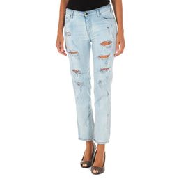 Met Lange Denim-Hose mit geradem Saum 10DB50255 woman