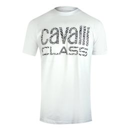 Cavalli Class - Wei&szlig;es T-shirt Mit Auff&auml;lligem Zebra-print