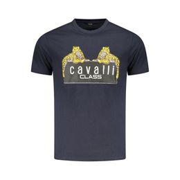 Cavalli Class Blaue Baumwolle Herren T-Shirt
