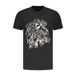 Cavalli Class Wei&szlig;es Baumwoll-Herren-T-Shirt
